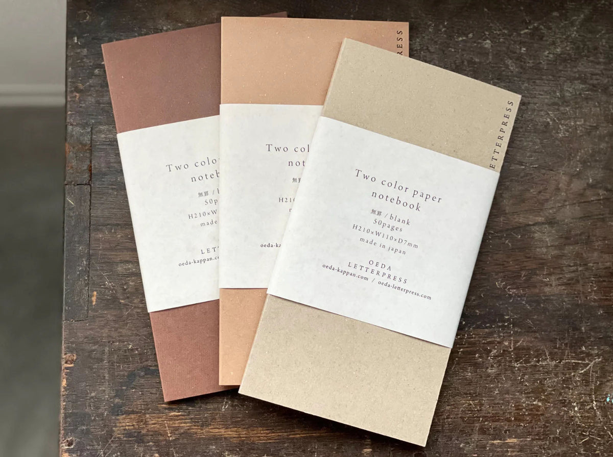 OEDA LETTERPRESS｜Two color paper notebook【NB002/craft】 – TAG STATIONERY