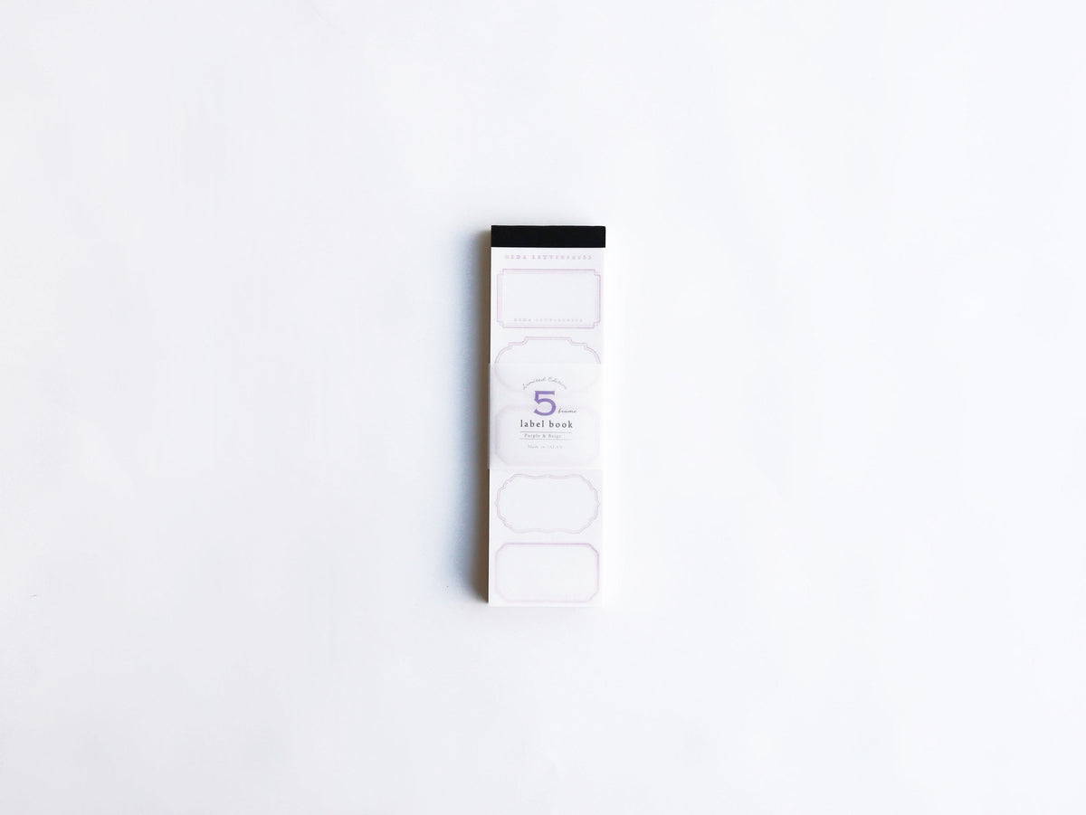 【限定色】OEDA LETTERPRESS｜5frame label book (Purple＆beige) – TAG STATIONERY